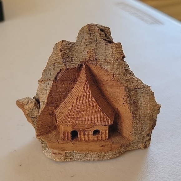 Hand Crafted | Accents | Vintage Hand Carved Wood House | Poshmark